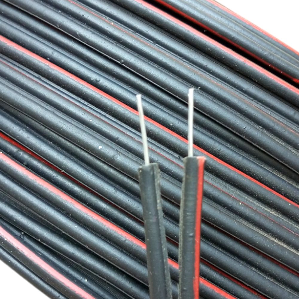 HQ Black 2-Core Flexible Aluminum Cable Wire Line Extension AC 220V DC ...