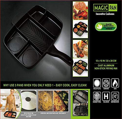 5 In 1 Magic Pan Innovation Cookware Non Stick Friyng Pan | Daraz.pk