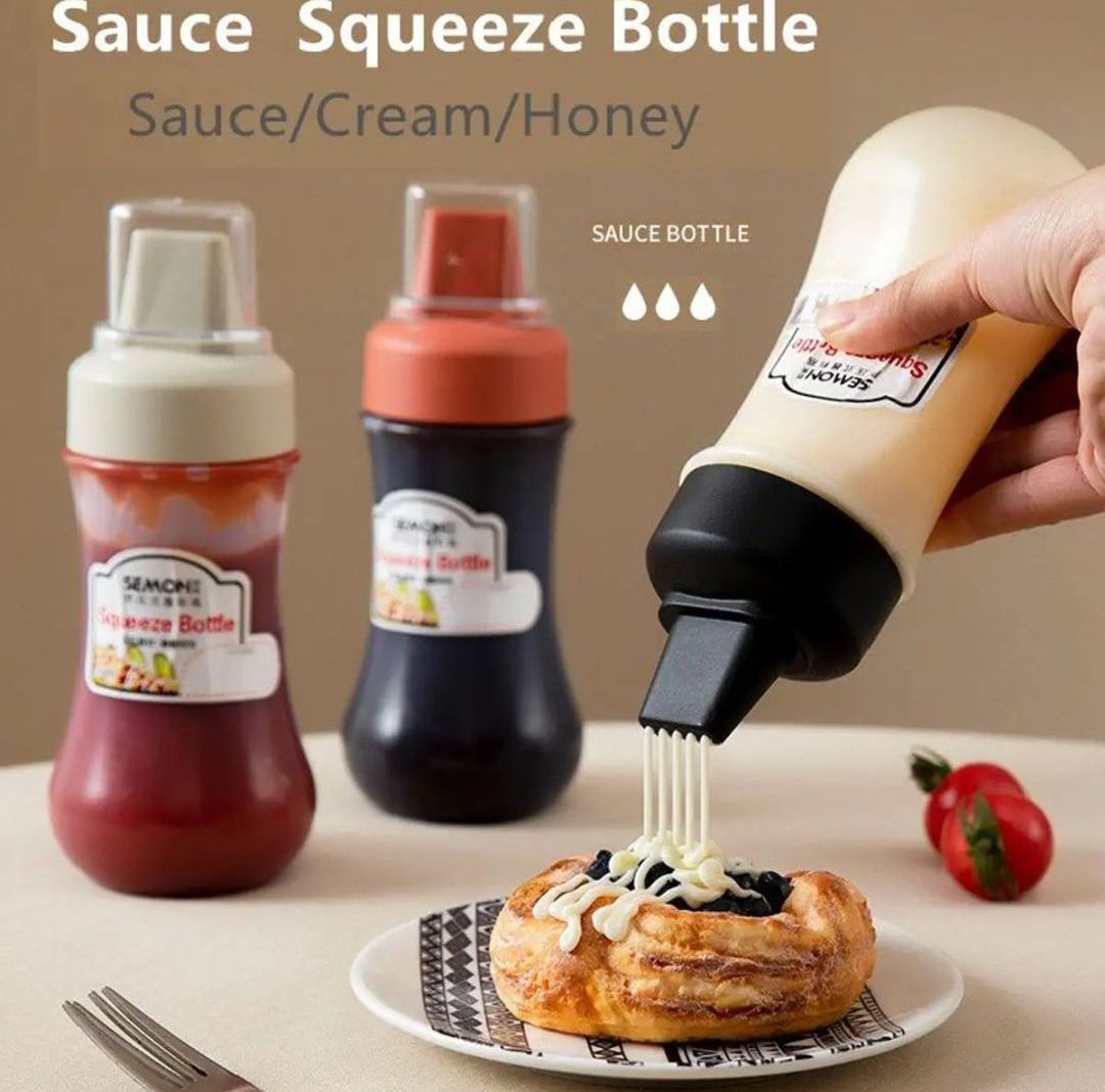 1 PC - ketchup bottle 4 Hole, (500ml, 700ml, 1000ml) Plastic squeeze ...
