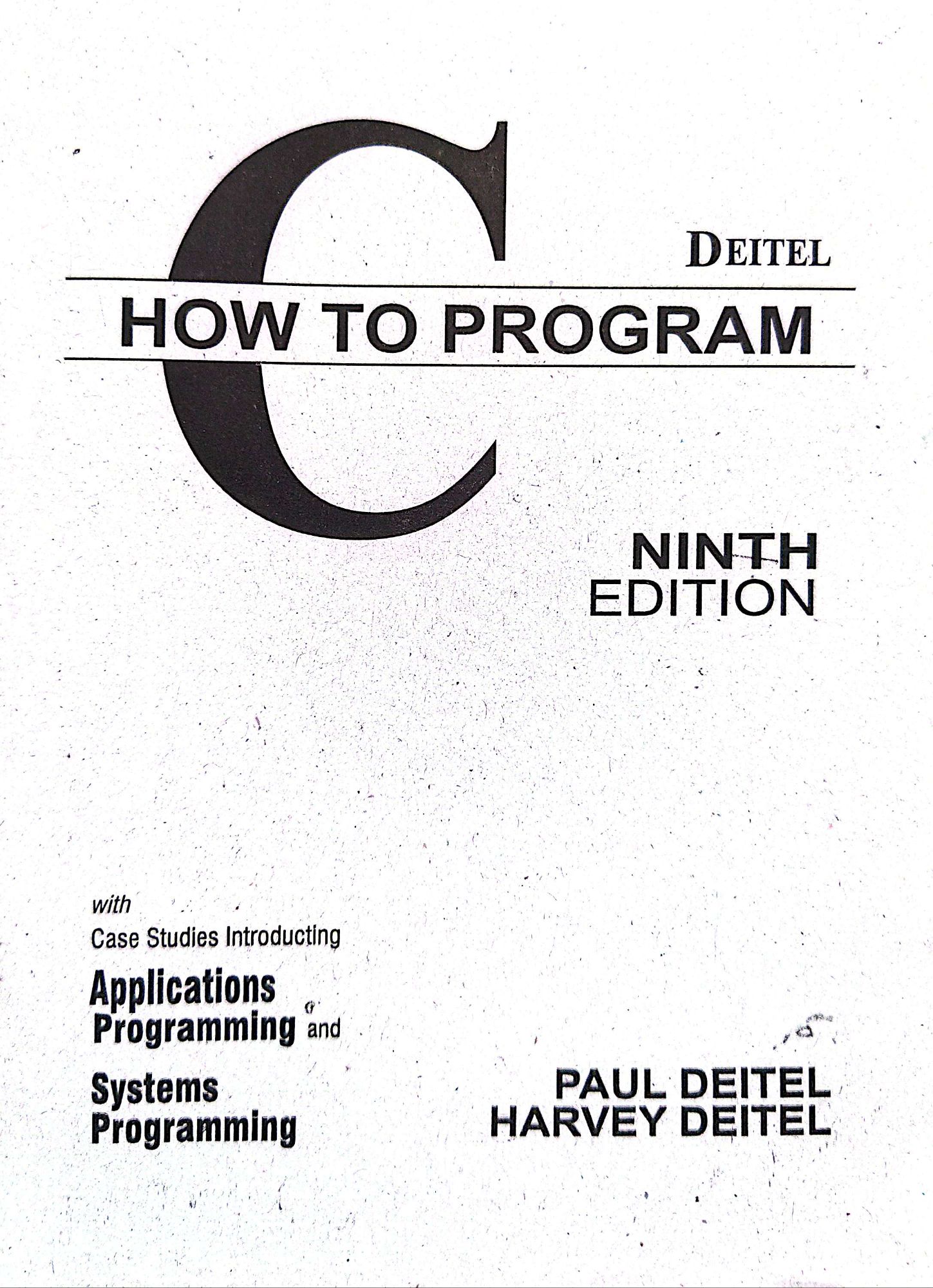 C How To Program 9th Edition by Paul Deitel, Harvey Deitel | Daraz.pk
