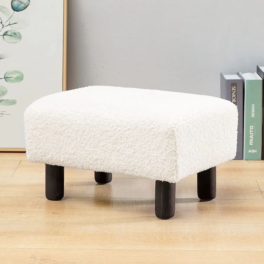 Small Rectangle Foot Stool, Velvet Fabric Footrest Ottoman Stool | Daraz.pk