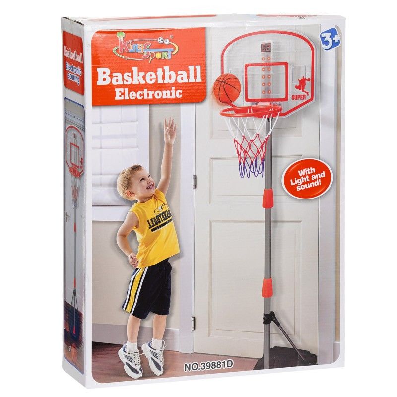Junior Electronic Basketball Hoop Stand Indoor Game with Scoreboard ...