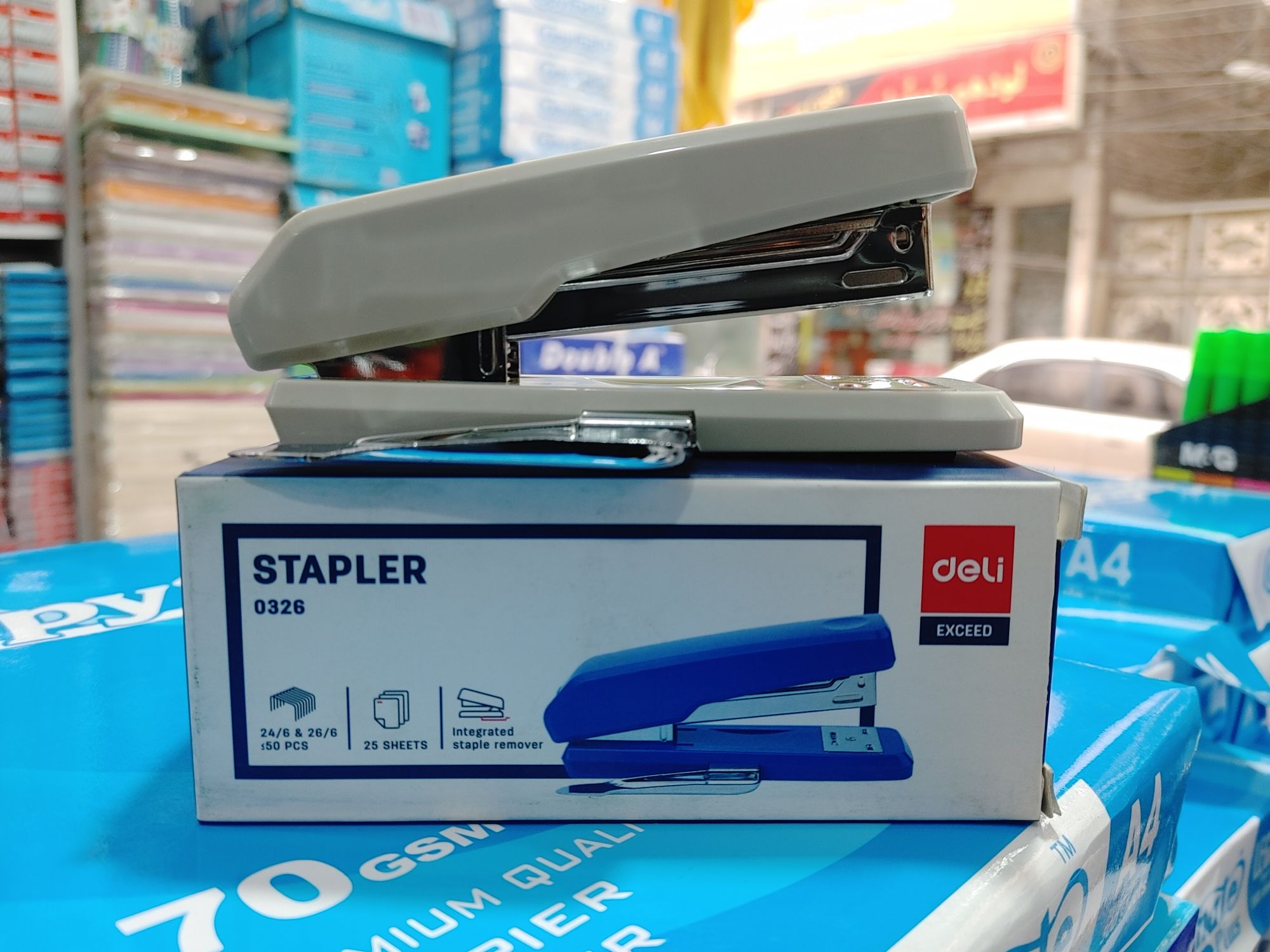 DELI STAPLER EXCEED- 25 SHEETS STAPLER MACHINE (0326) WITH STAPLE ...